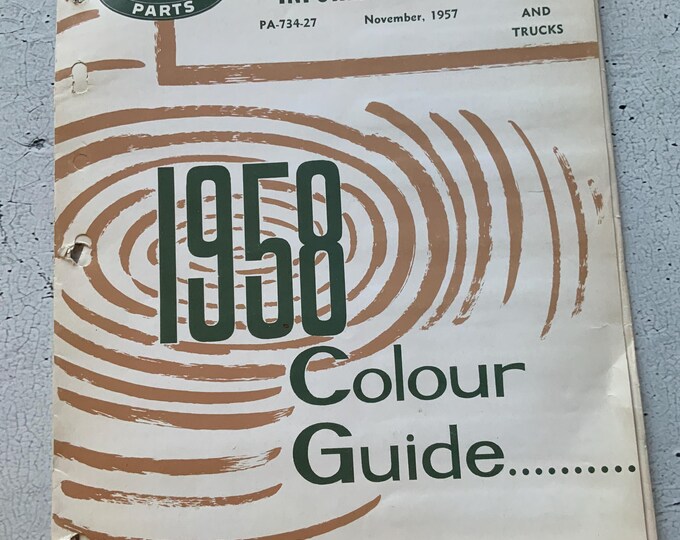 1958 Genuine Ford Paint Color Guide. Factory Paint Samples. Chips ...