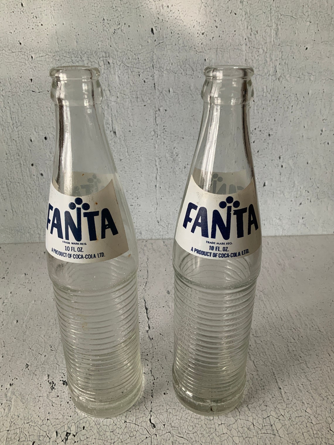 Classic Fanta Bottles. Pair. Vintage Soda Bottles. 1970s. Glass Pop ...