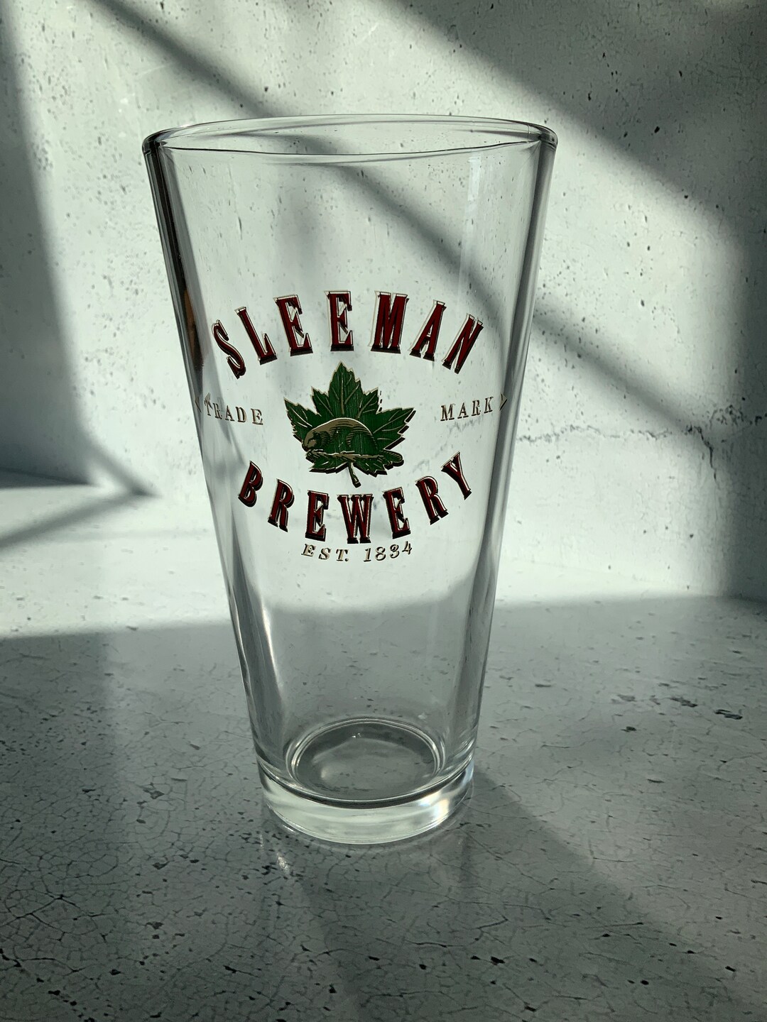 Rare! Sleeman Beaver Logo Beer Glass. Vintage Barware. Since 1834. Ale ...