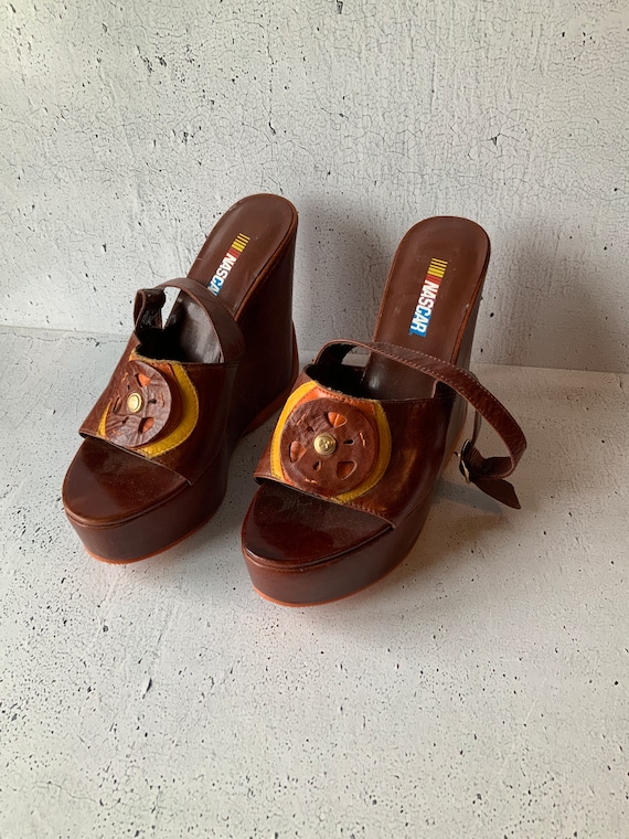 Vintage 1970’s/80’s Nascar Wedges. Labeled. High heel… - Gem