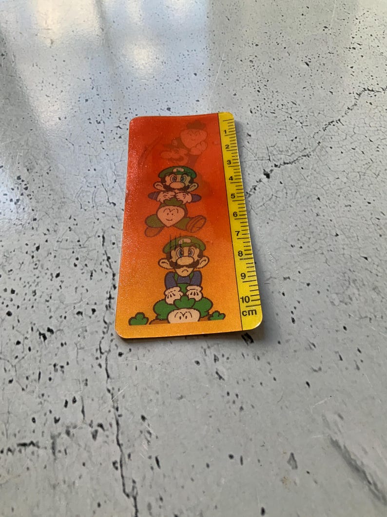 1991 Mario Nintendo Magic Motion Ruler. General Mills. Nintendo ...