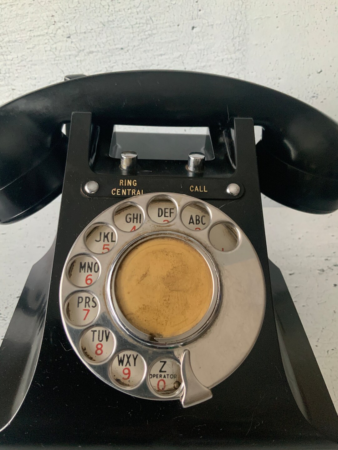 1950’s Bakelite Telephone. Rotary Dial. Ring Central Button. Call ...
