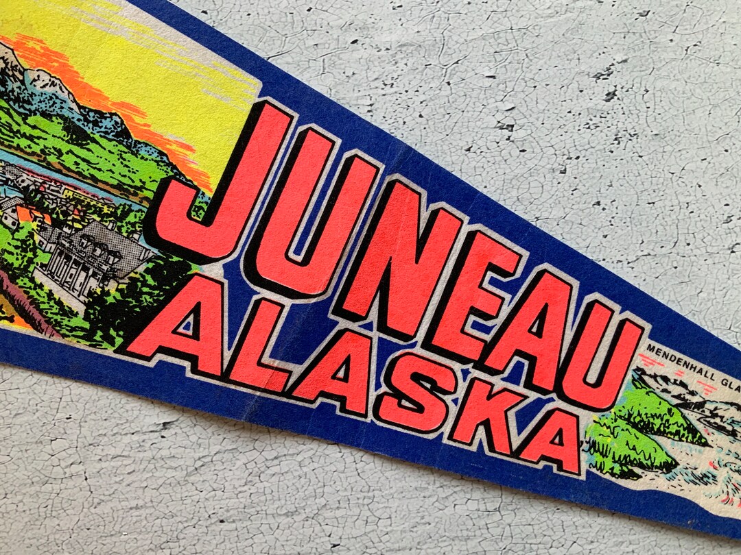 Juneau Pennant. Alaska Tourist Souvenir. 27 Inch. Very Nice Graphics ...