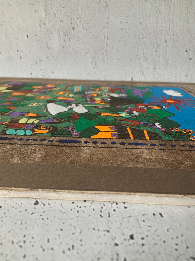 Amate Bark Painting. Community Scene. Mexico Art. Beautiful. 12x16 ...