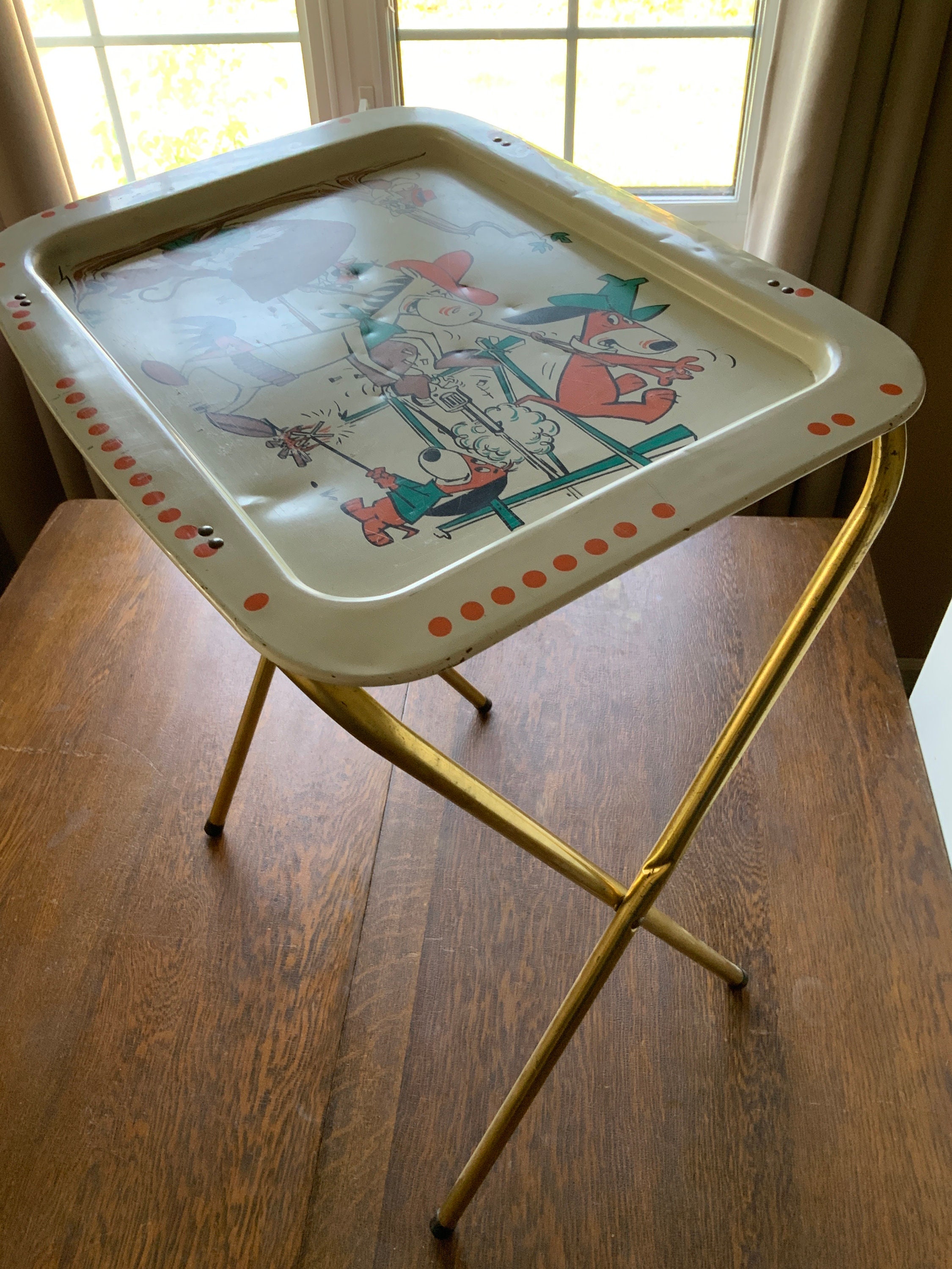 Cartoon T.V. Tray. Quick Draw Mcgraw. Hanna Barbera. Baba Looey.augie ...