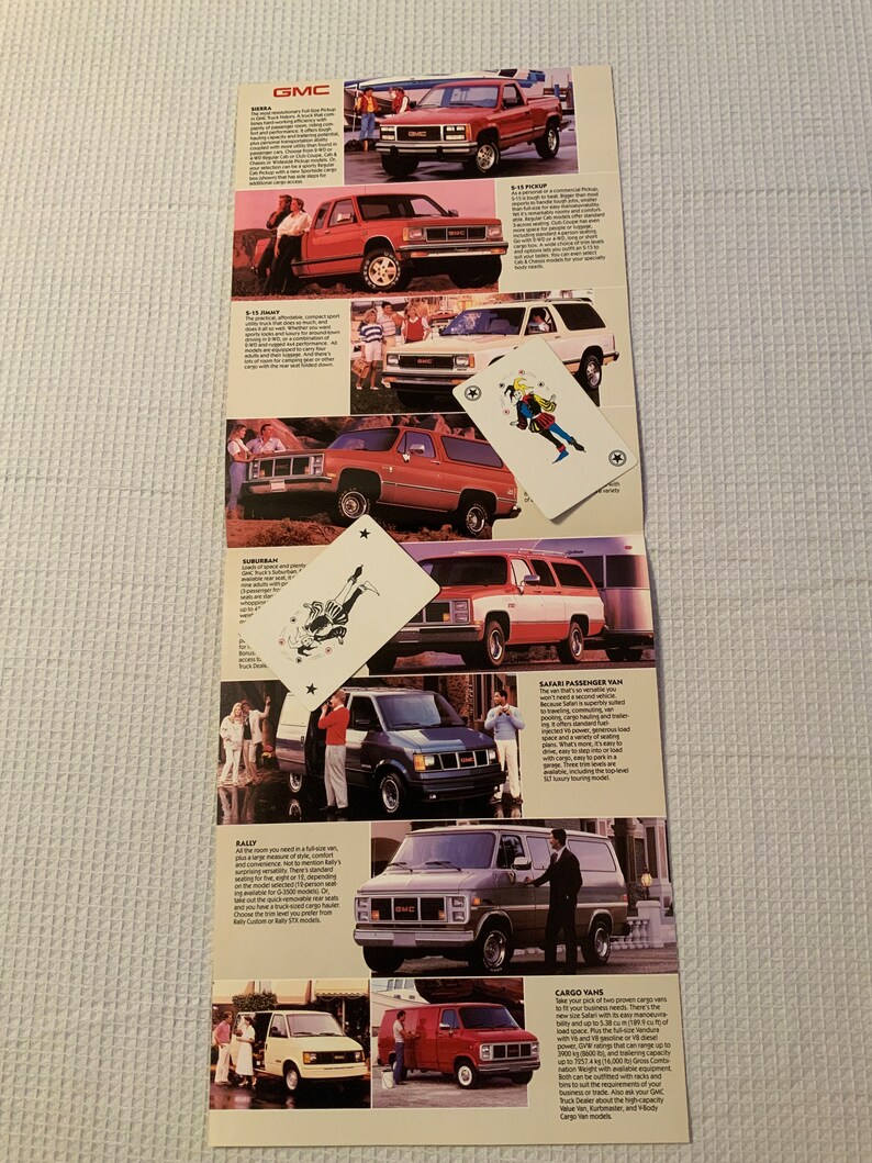 GMC Trucks 1988. Ad Sheet. Fold-out. REDUCED. Square Body Jimmy. S-15 ...