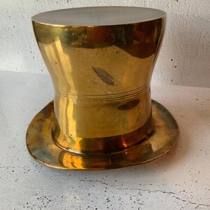 Top Hat Champagne Bucket. Brass Ice Bucket. Vintage Barware. Novelty ...