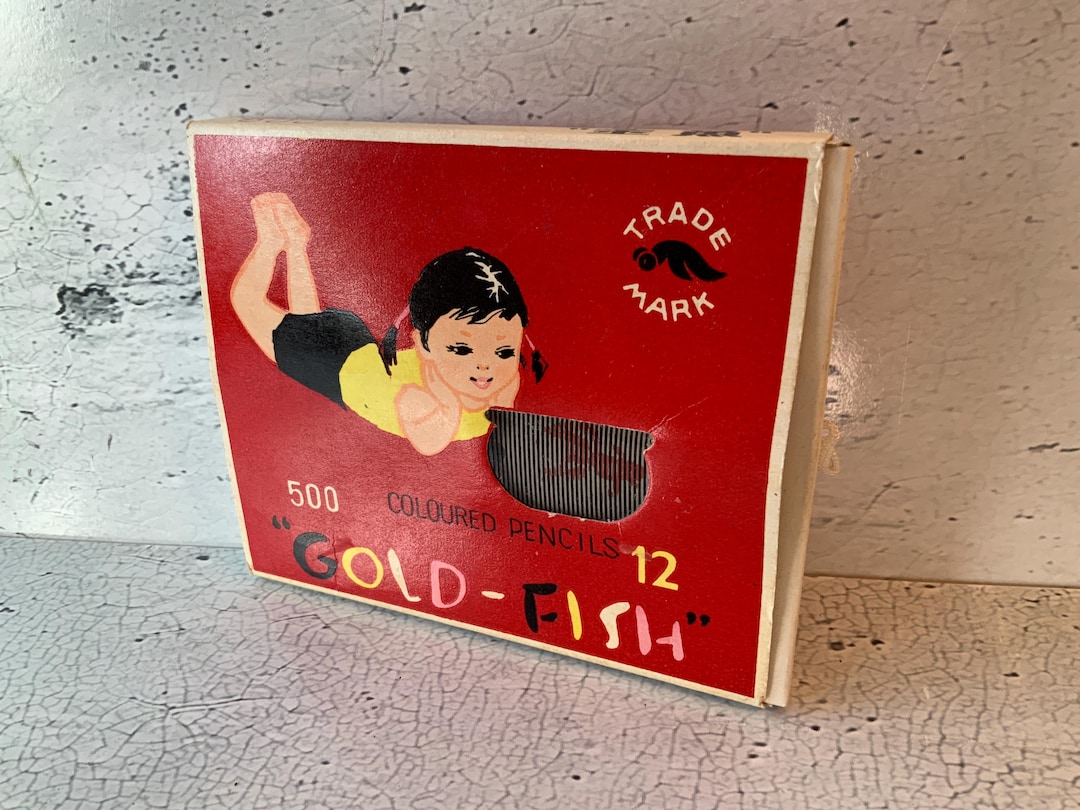 Goldfish Pencil Crayons. Unused! 1950’s. Fun! 12 Coloured Pencils ...