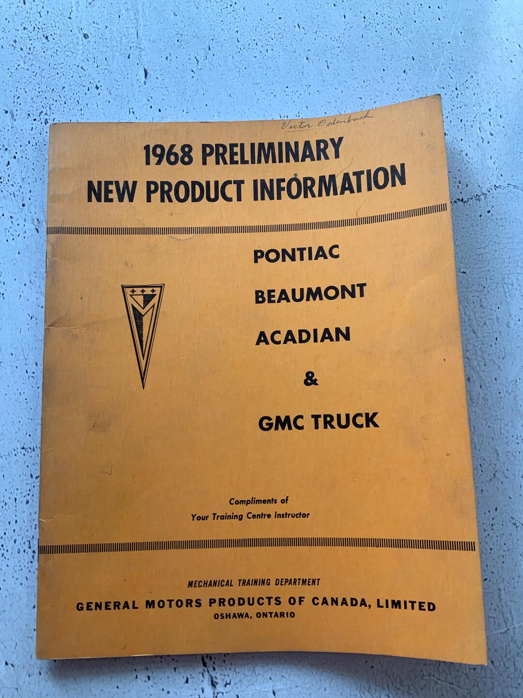 1968 Beaumont Acadian and GMC Truck Manual. General Motors Training ...