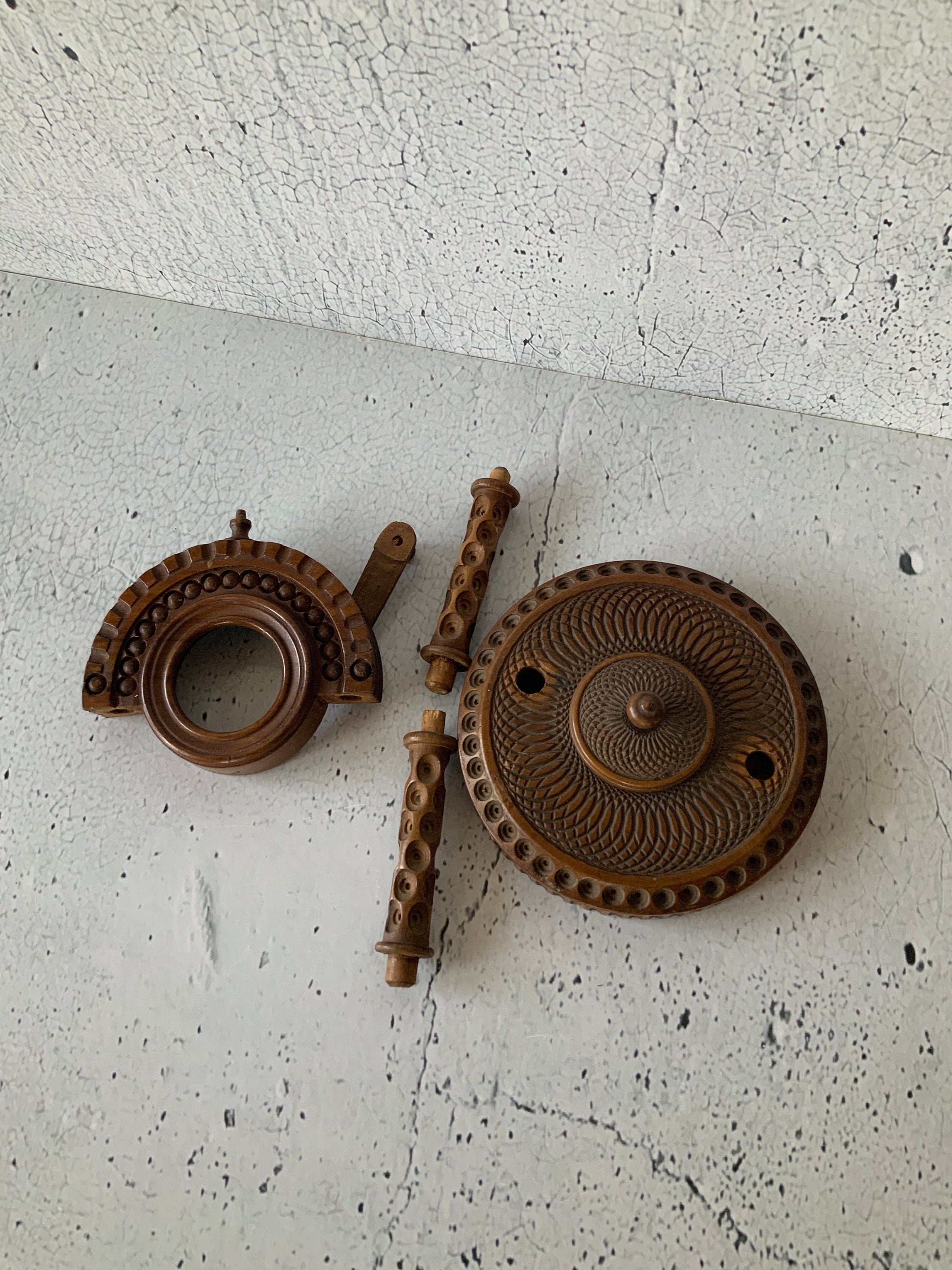 Pocket Watch Stand. Edwardian. 1900’s. 1910’s. Carved Wood. Intricate ...