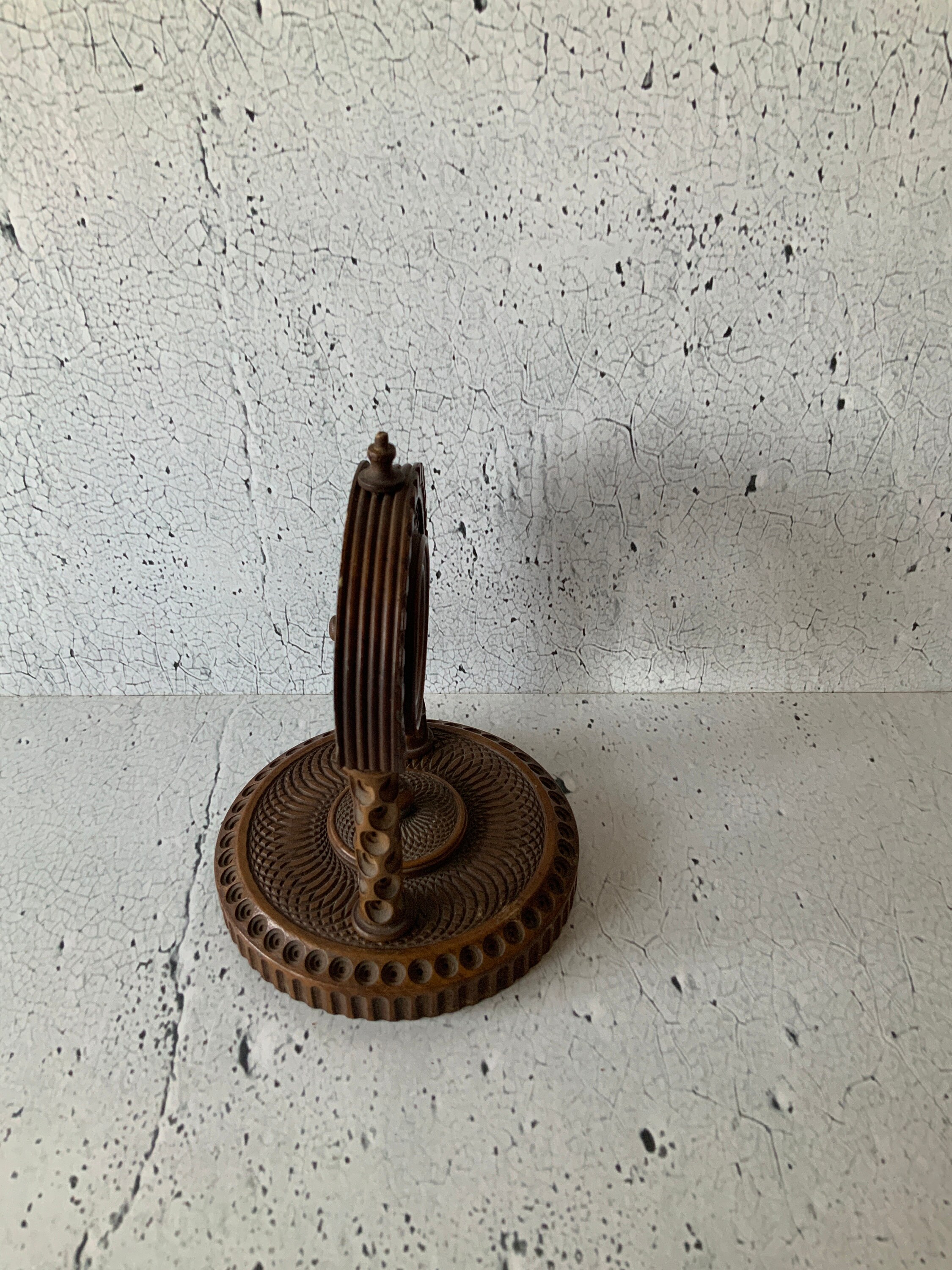 Pocket Watch Stand. Edwardian. 1900’s. 1910’s. Carved Wood. Intricate ...