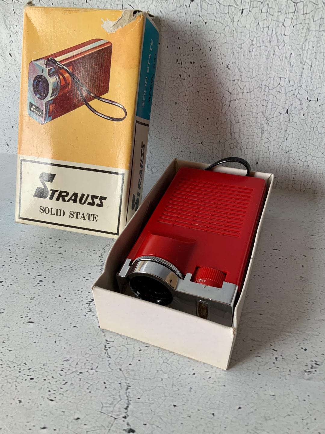 Strauss Solid State Radio. 1960’s. Red. in Original Box. for ...