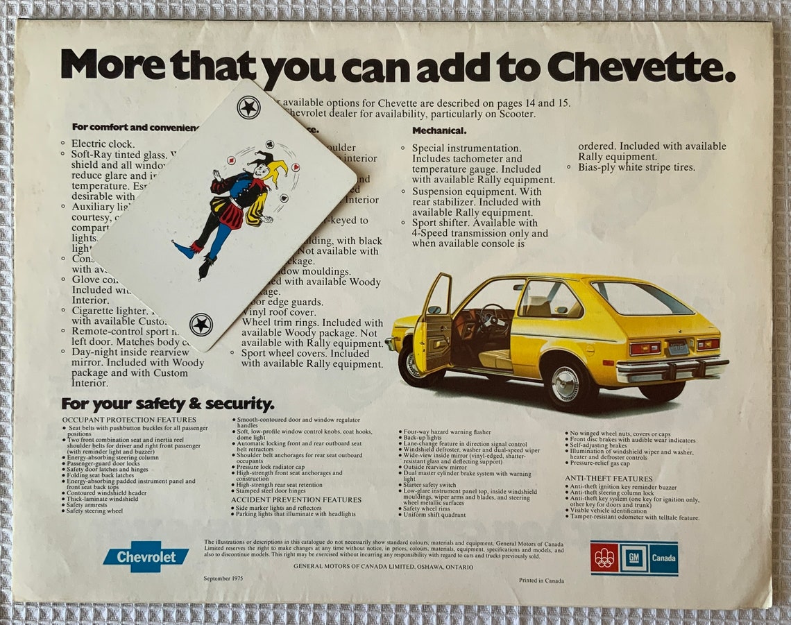 1976 Chevette Brochure. - Etsy
