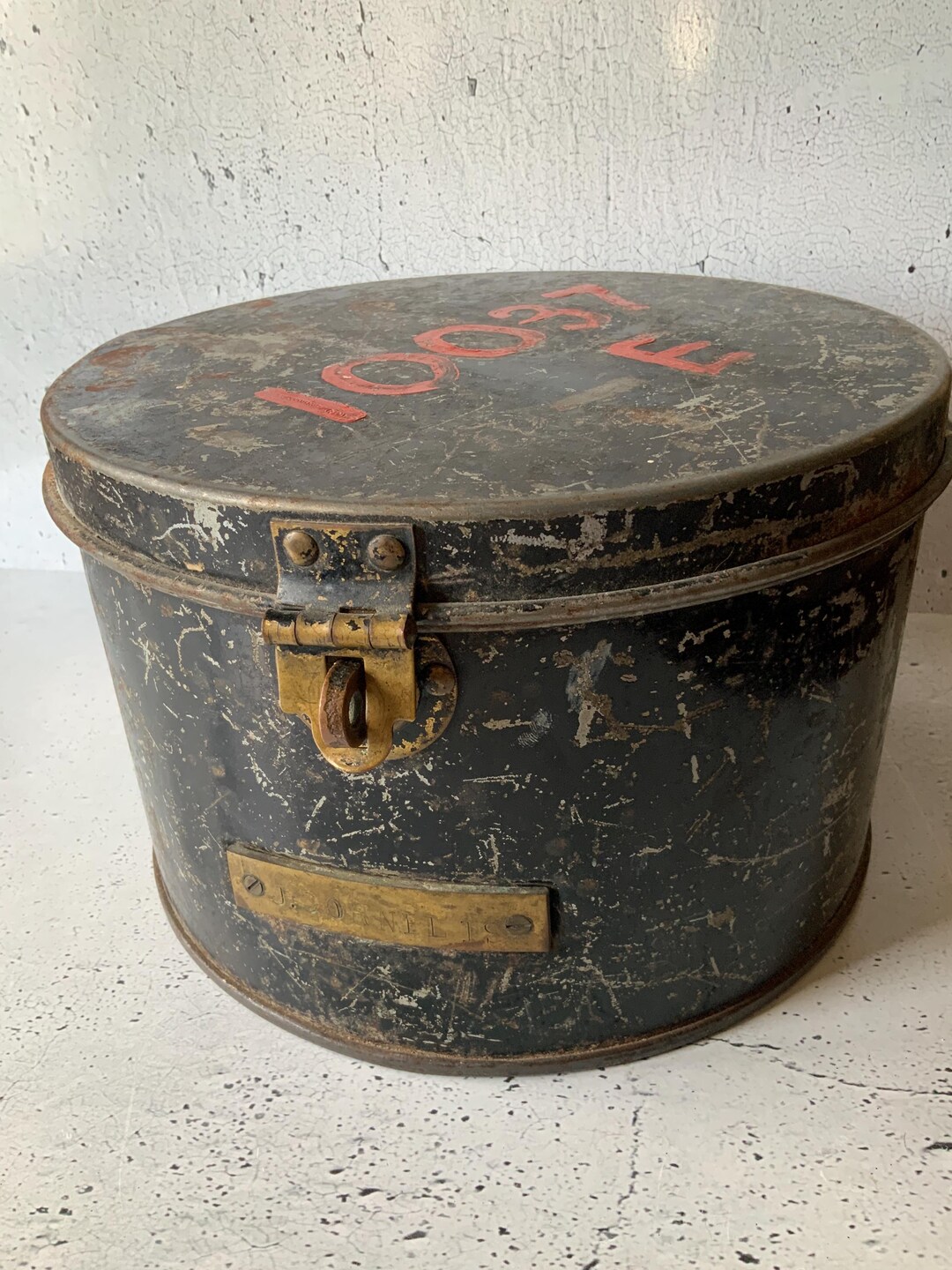 Military Hat Box. 1870’s/80’s. Aceh War. Metal and Brass Hinged Hat Box ...