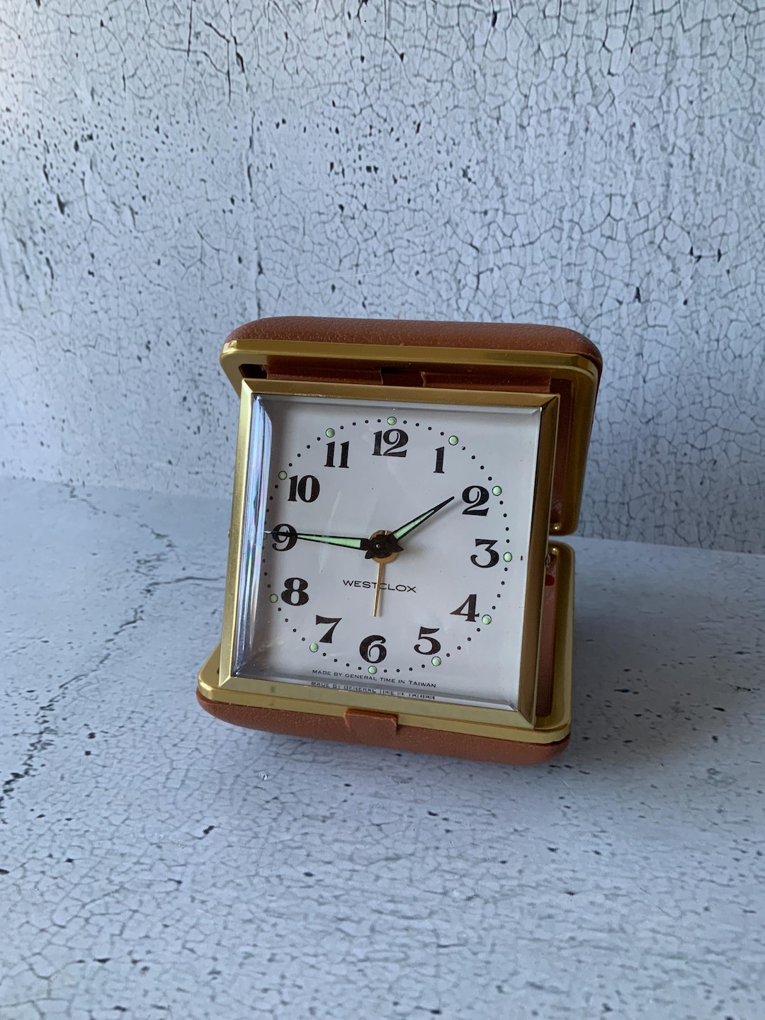 Westclox Travel Alarm. General Time. Taiwan. Mini Clock. Folding. Glow ...