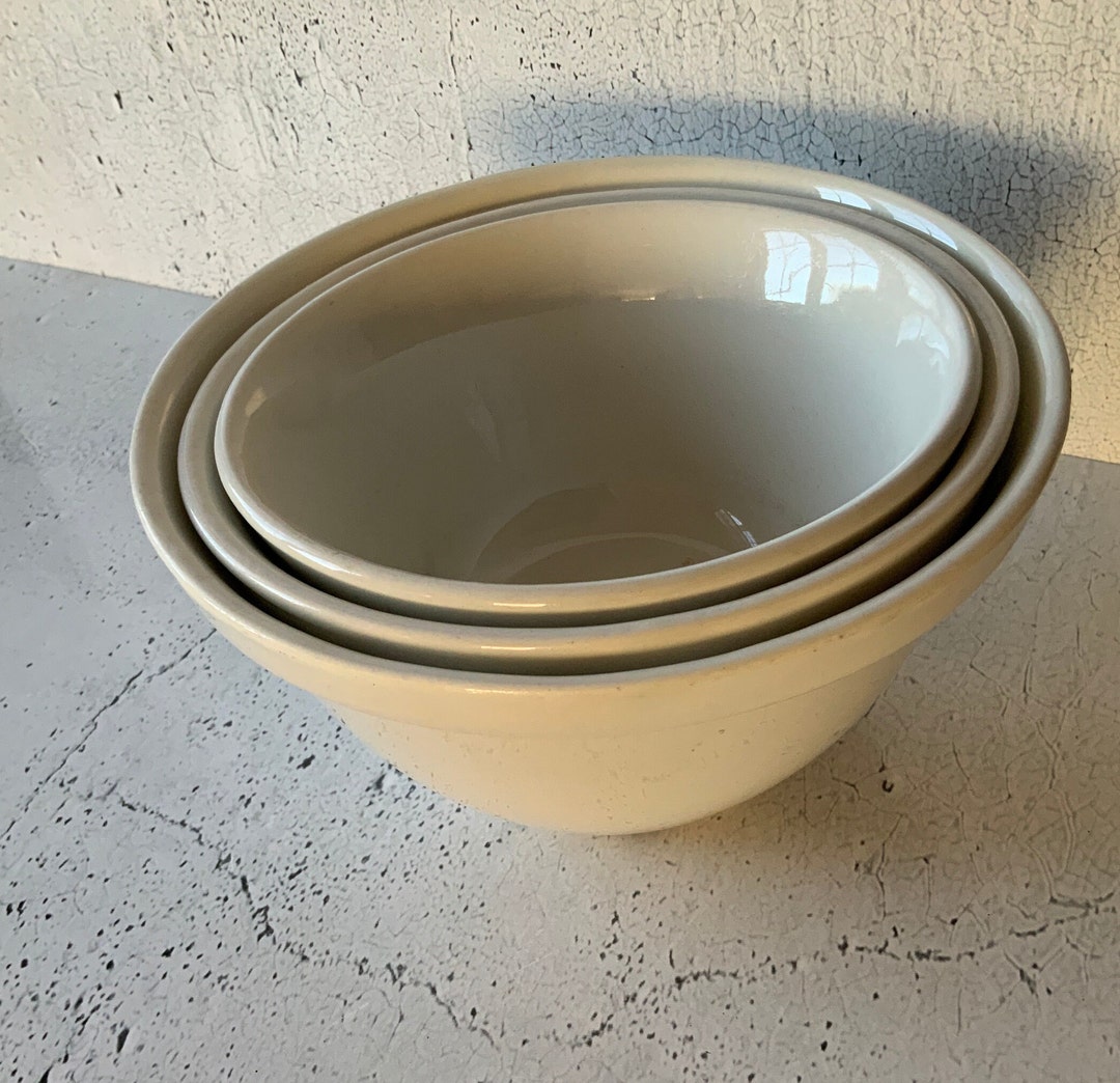 Antique W. Adams & Sons Pudding Bowls. Stacking Mixing Bowl Set. 24, 30 ...