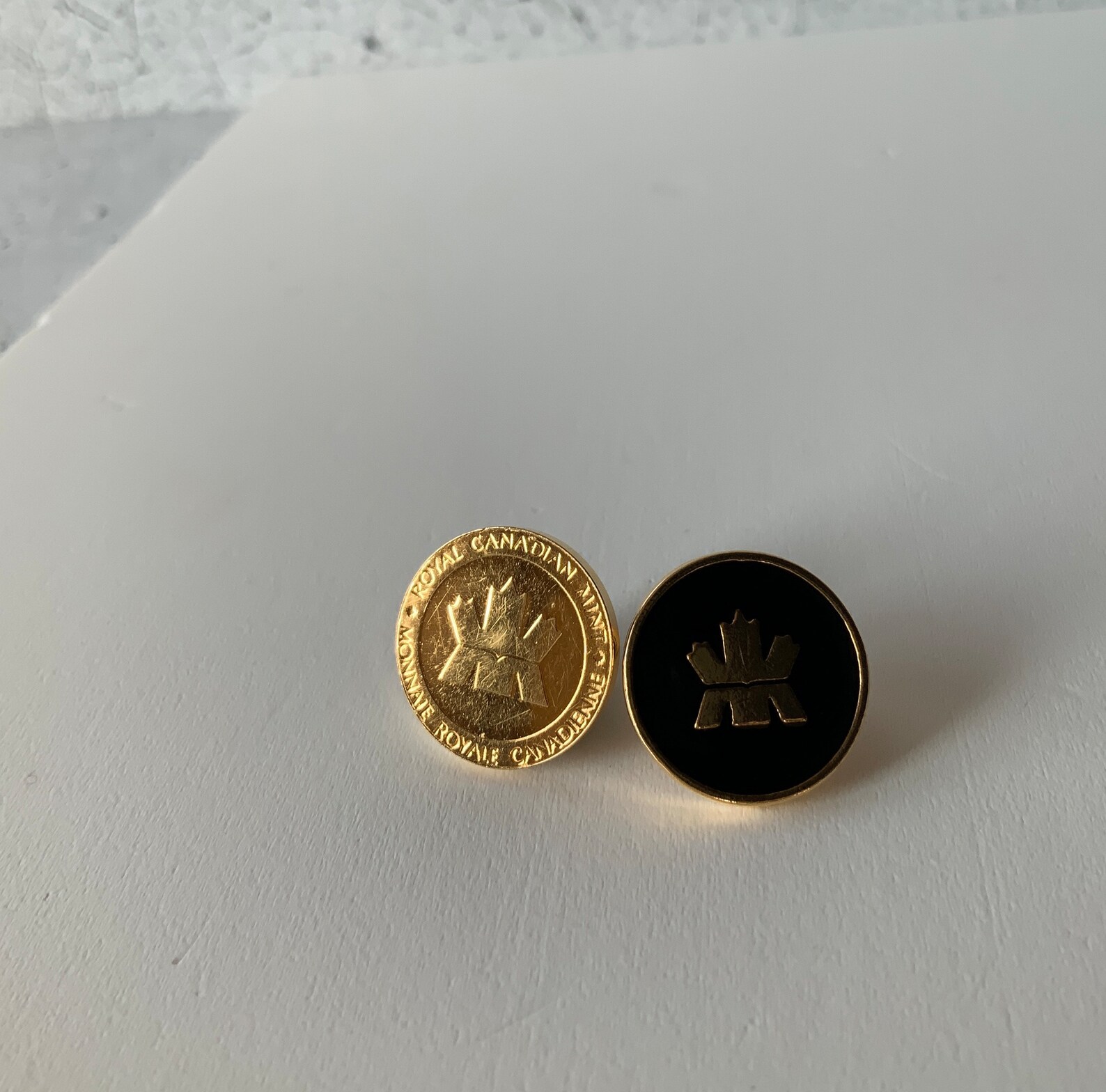 Lapel Pins. Royal Canadian Mint. Gold-tone and Black Enamel. Attractive ...