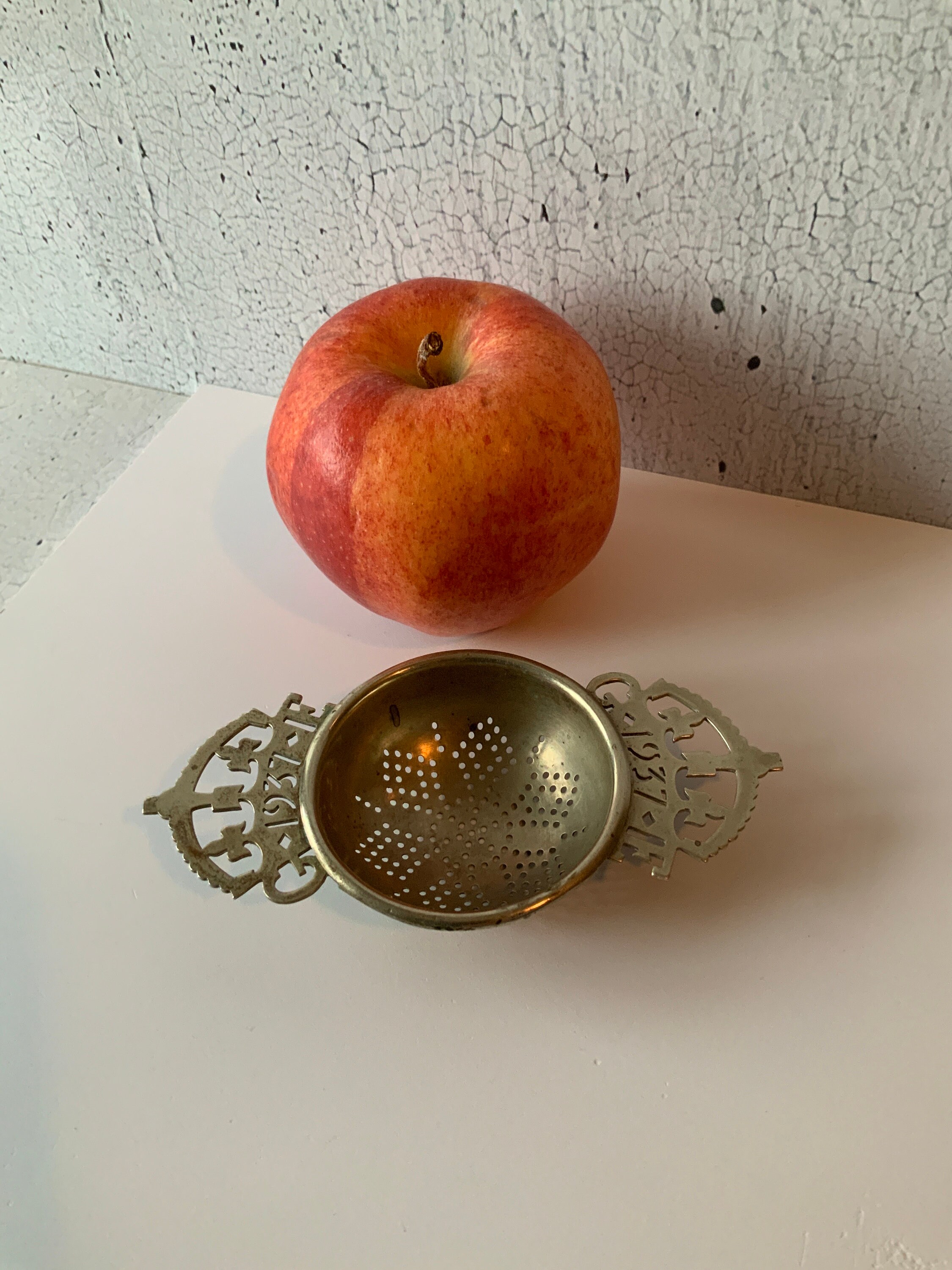 1937 Tea Strainer. King George VI Coronation Item. EPNS. Made in ...