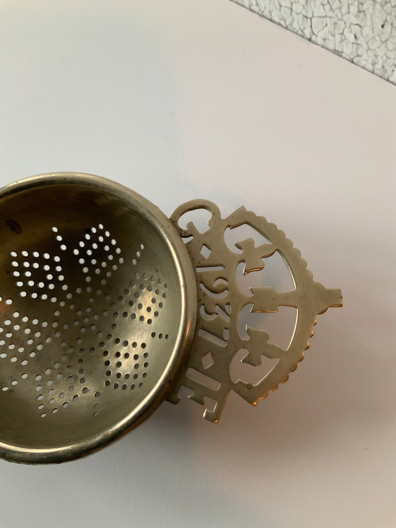 1937 Tea Strainer. King George VI Coronation Item. EPNS. Made in ...