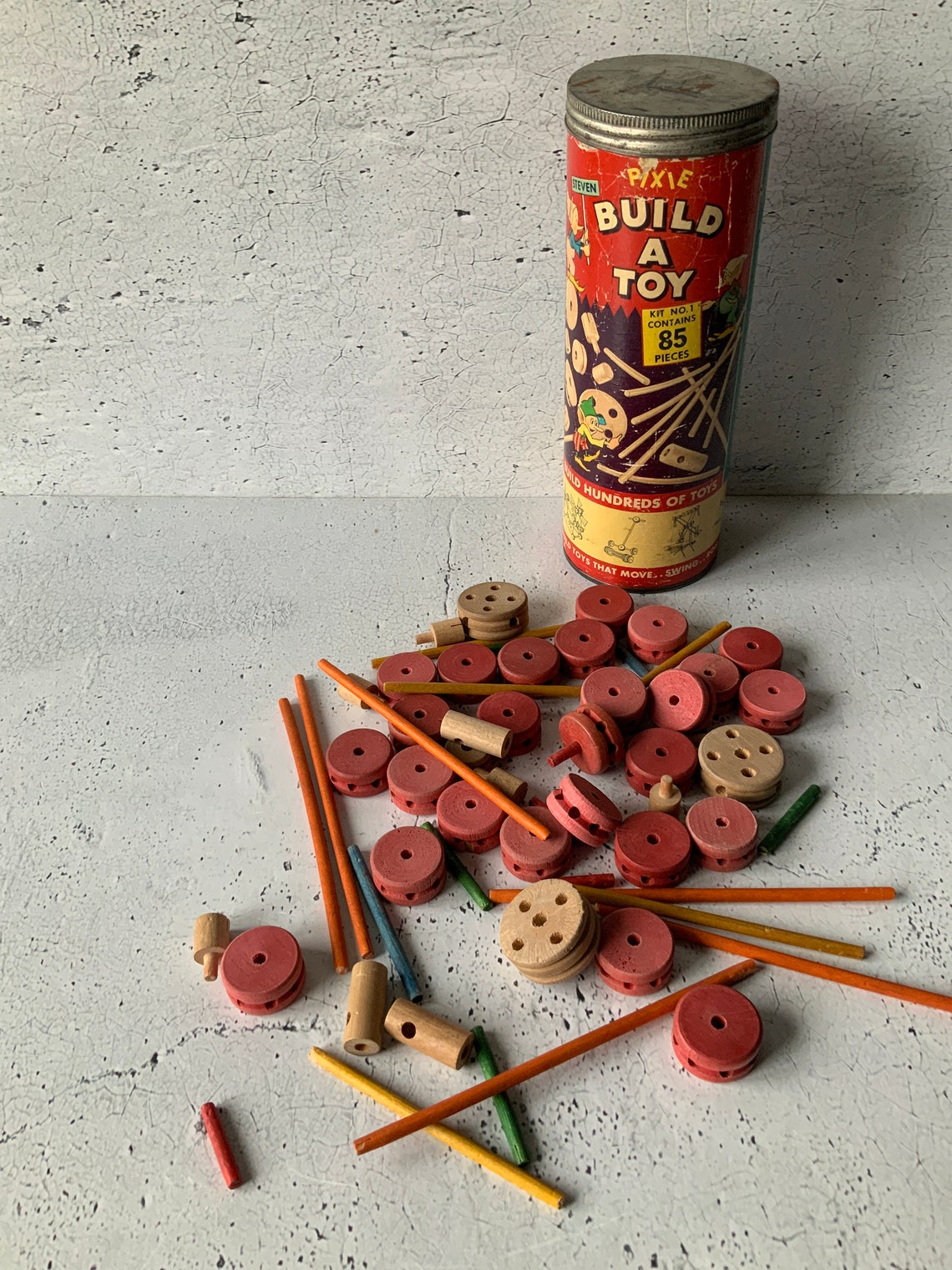 Pixie Build-a-toy. 1951. Erector Set. Construction Dexterity Toy ...