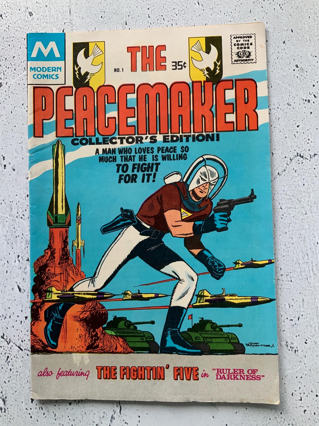 Peacemaker No. 1 Comic Book. Modern Comics. 35 Cent Cover. the Fightin ...