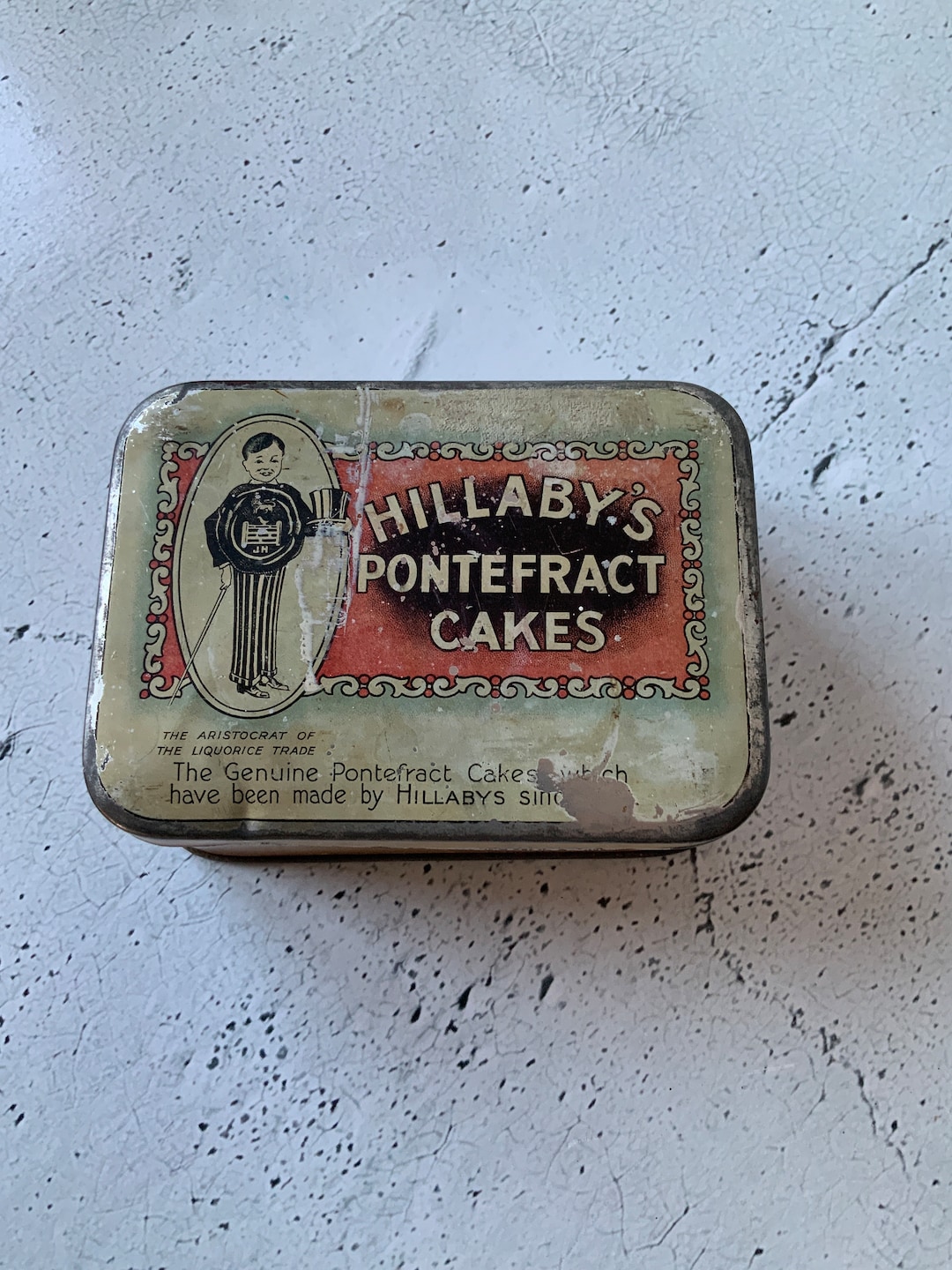 Antique Tin. Hillaby’s Pontefract Liquorice Cakes Tin. Made in England ...