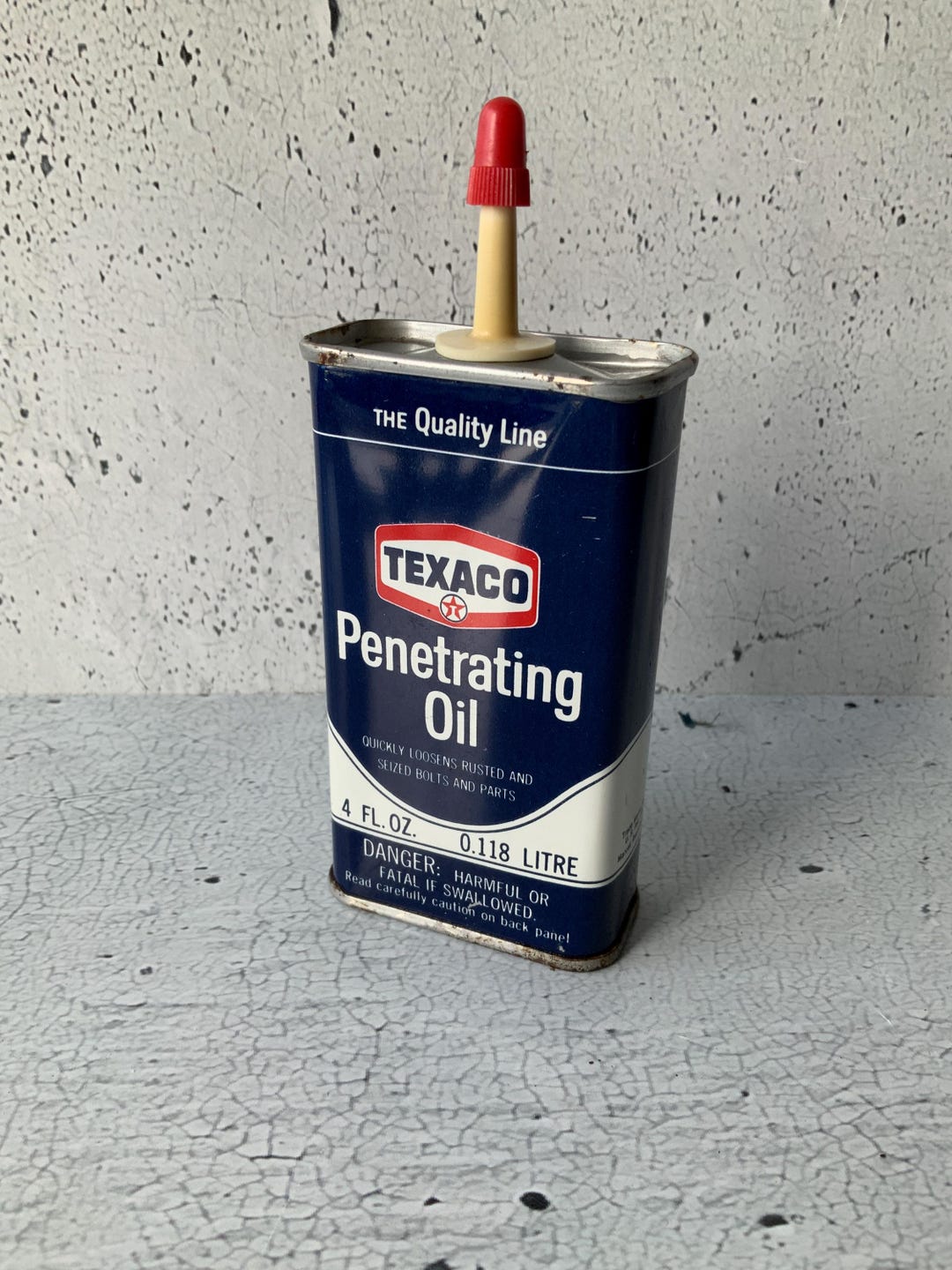 Texaco Penetrating Oil Tin. 4 Oz. Small Oiler Tin. Vintage Oil and Gas ...