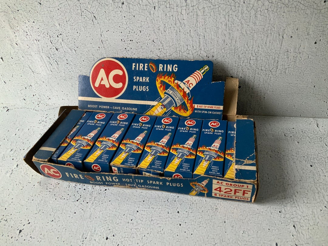 1960 Corvette C1 Sparkplugs AC Delco 42FF Fire Ring for Aluminum Heads ...