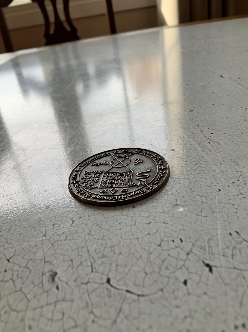 Kabbalah Talisman. Origins in 1900’s, WWI. 1 3/4” (44mm) Coin Talisman ...