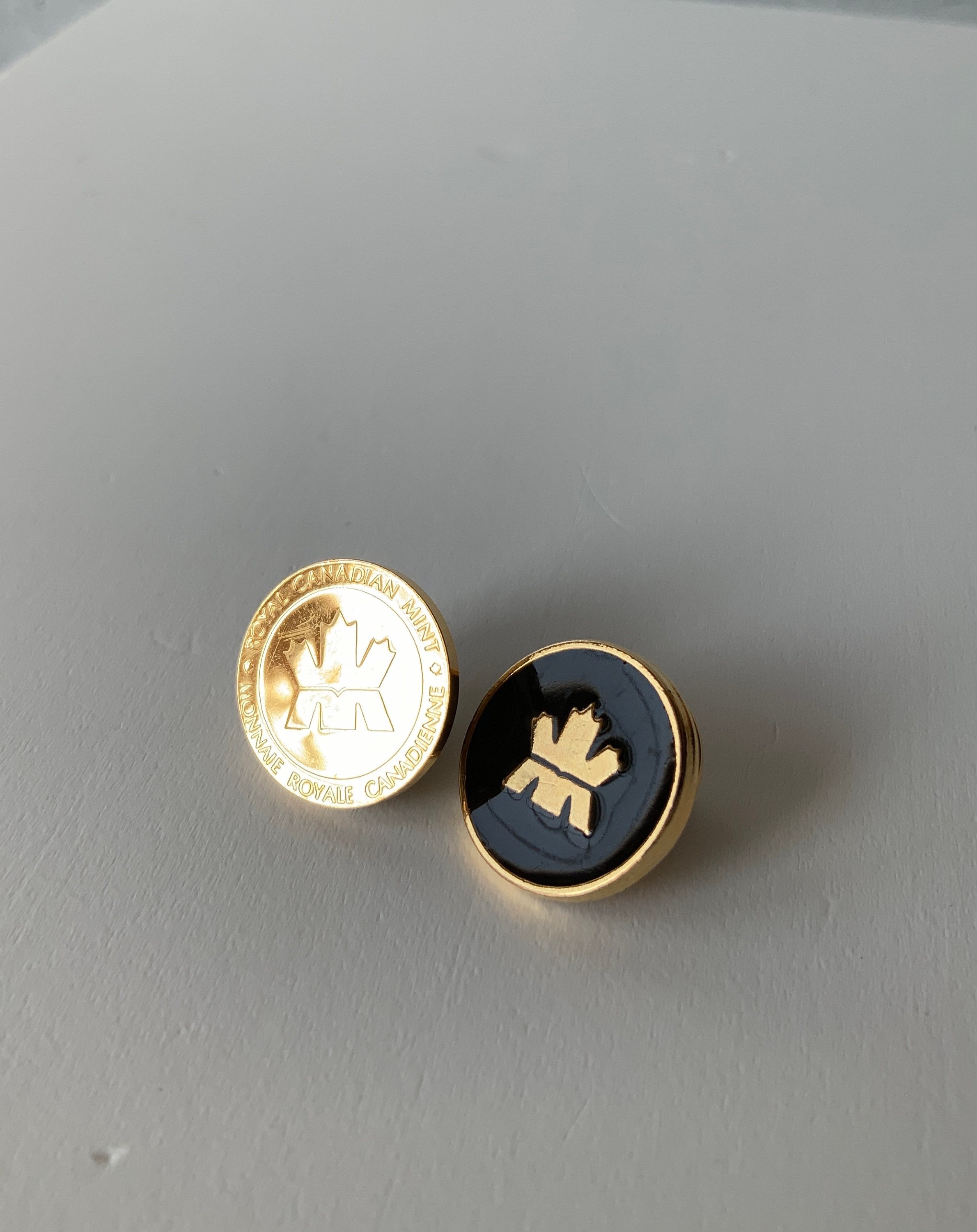 Lapel Pins. Royal Canadian Mint. Gold-tone and Black Enamel. Attractive ...
