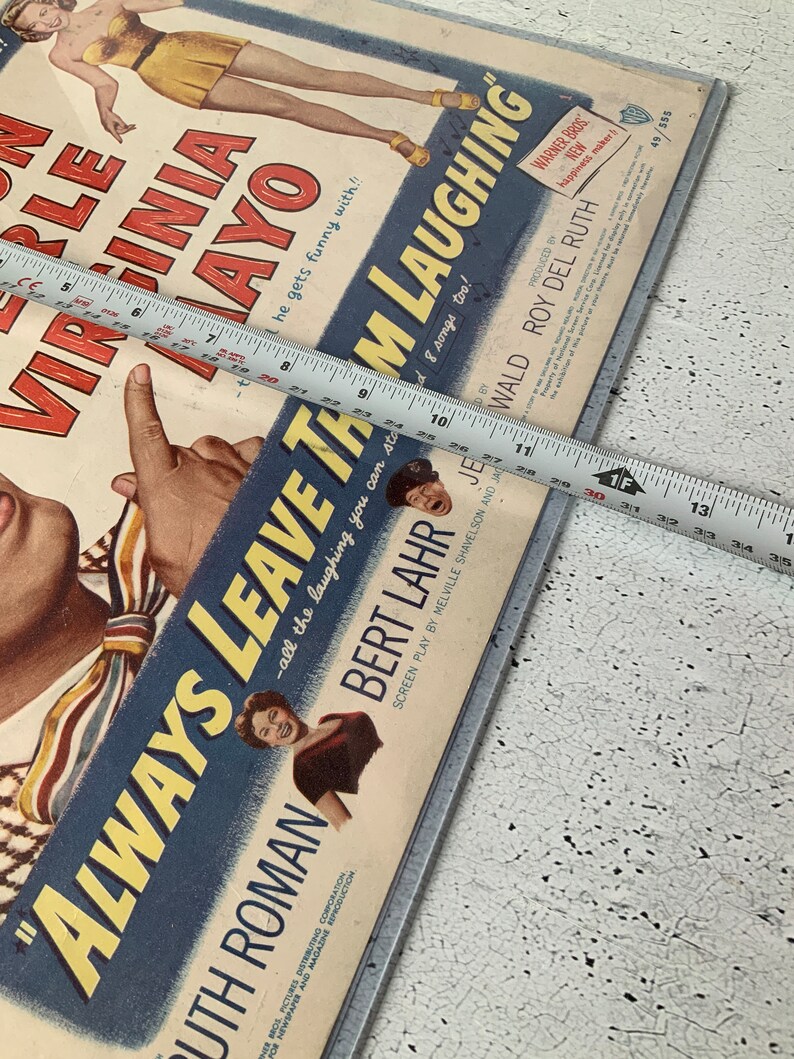 14” X 11” Movie Poster. Numbered Edition. Always Leave Them Laughing ...