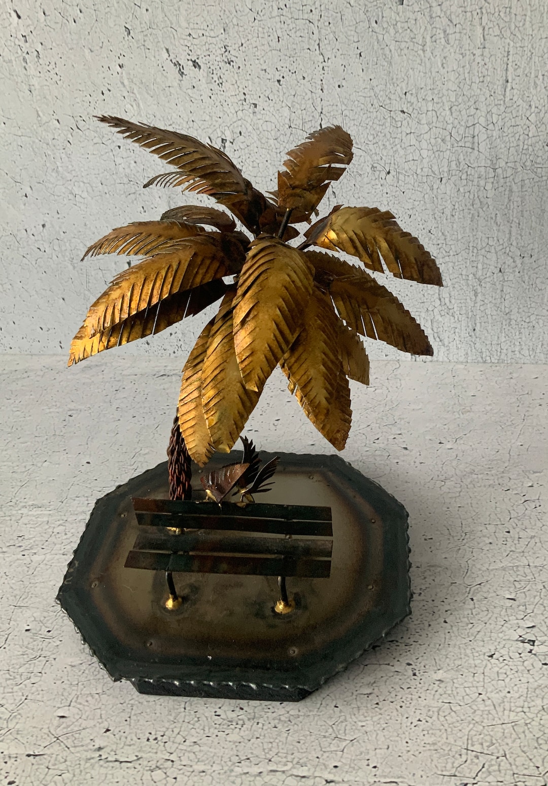 Palm Sculpture. Yin Tang Style. Brass and Metal Decor Piece. Palms ...