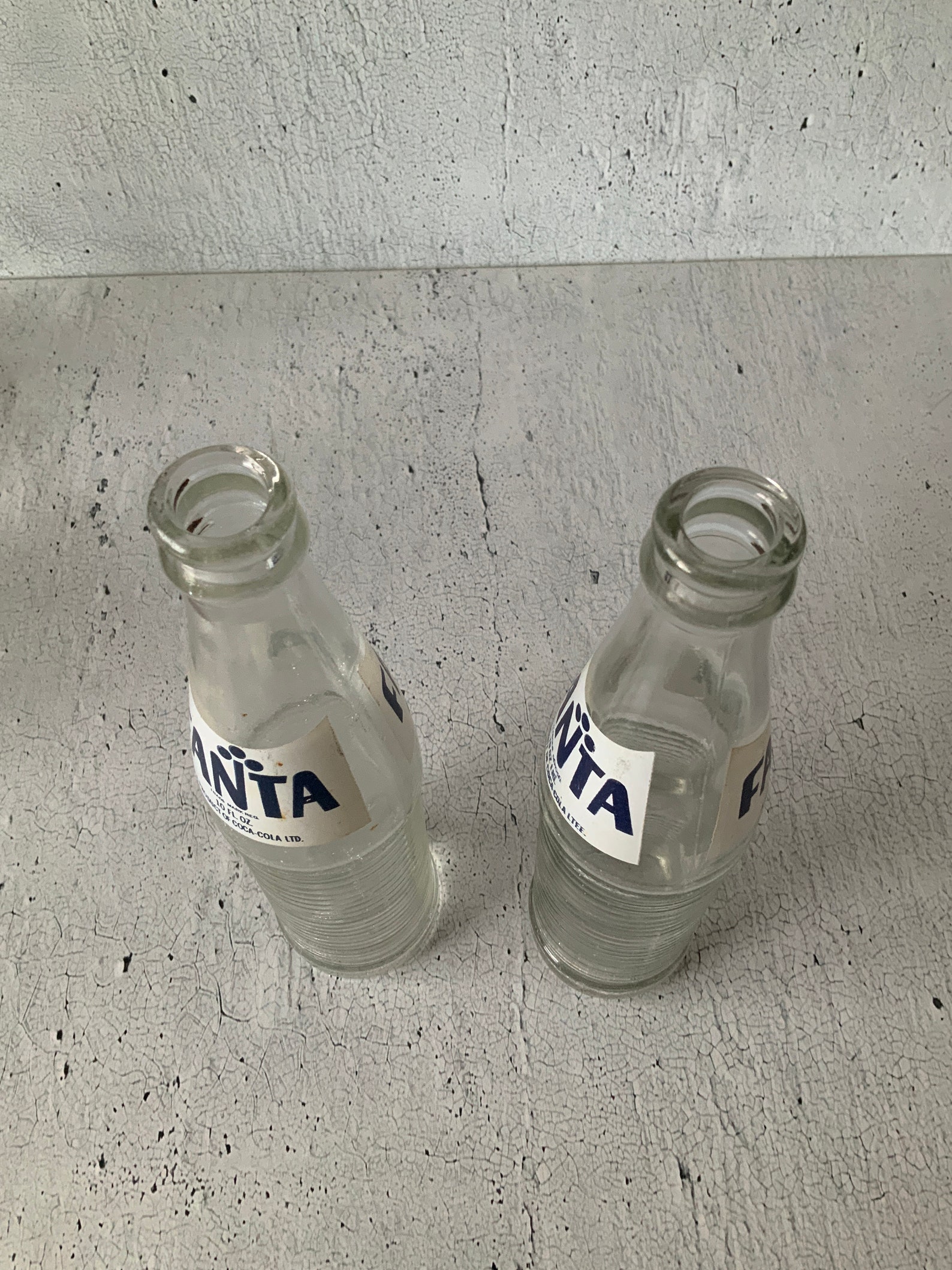 Classic Fanta Bottles. Pair. Vintage Soda Bottles. 1970s. Glass Pop ...