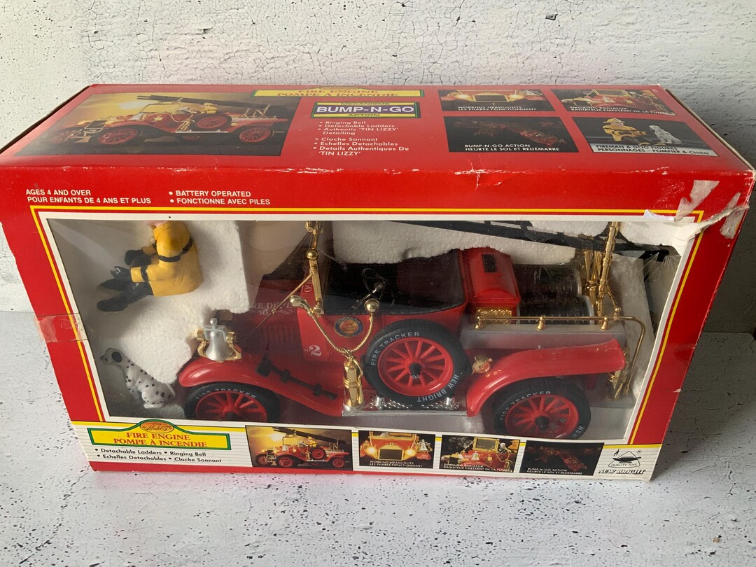 Bump N Go Firetruck. Vintage Fire Engine Toy. 1914 Model T. Quality ...