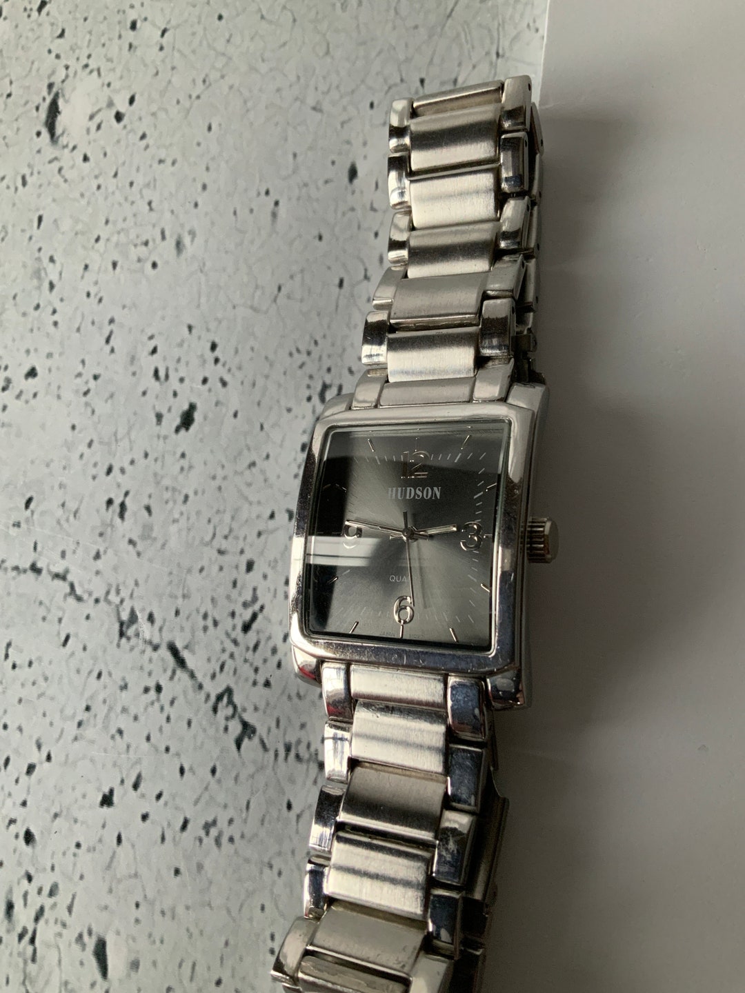 Mens Hudson Very Large Watch. Beautiful Grey/gunmetal Face. Quality ...