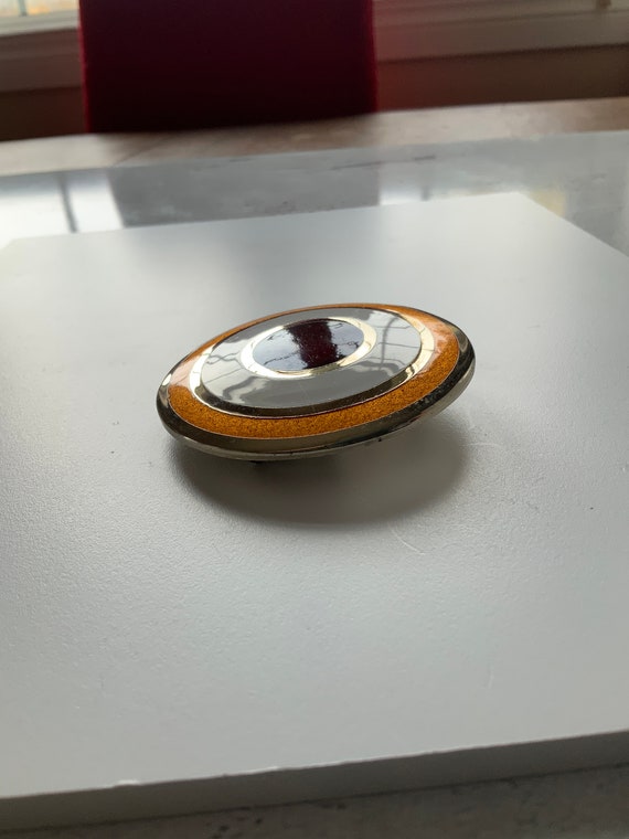 de Pastille Sylvestre Enamel belt buckle. Bullseye. G… - Gem