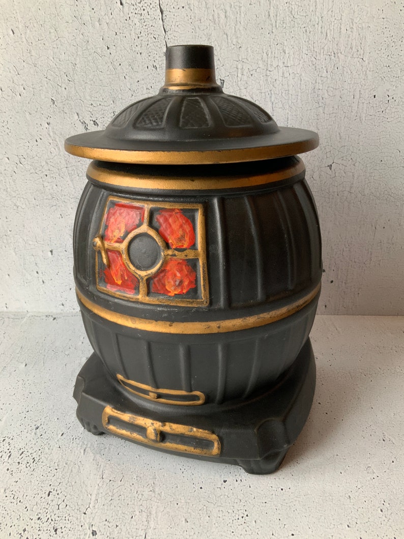 Mccoy Potbelly Stove Cookie Jar. 1970’s. Vintage Porcelain/ceramic ...