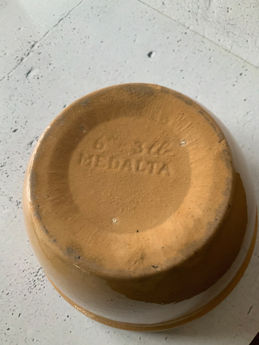 Medalta 3lb Pottery Bowl. Yellow Ware. Ceramic. Prairies Stoneware ...
