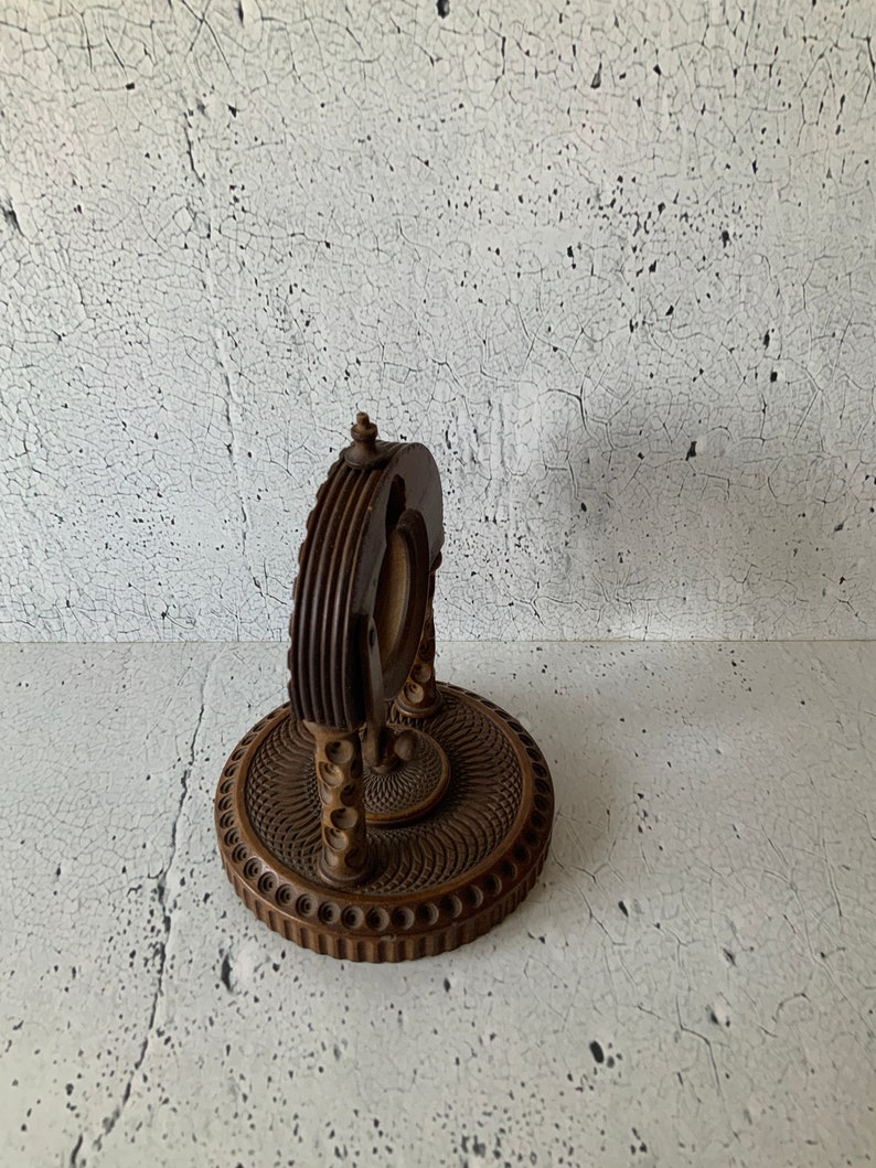 Pocket Watch Stand. Edwardian. 1900’s. 1910’s. Carved Wood. Intricate ...