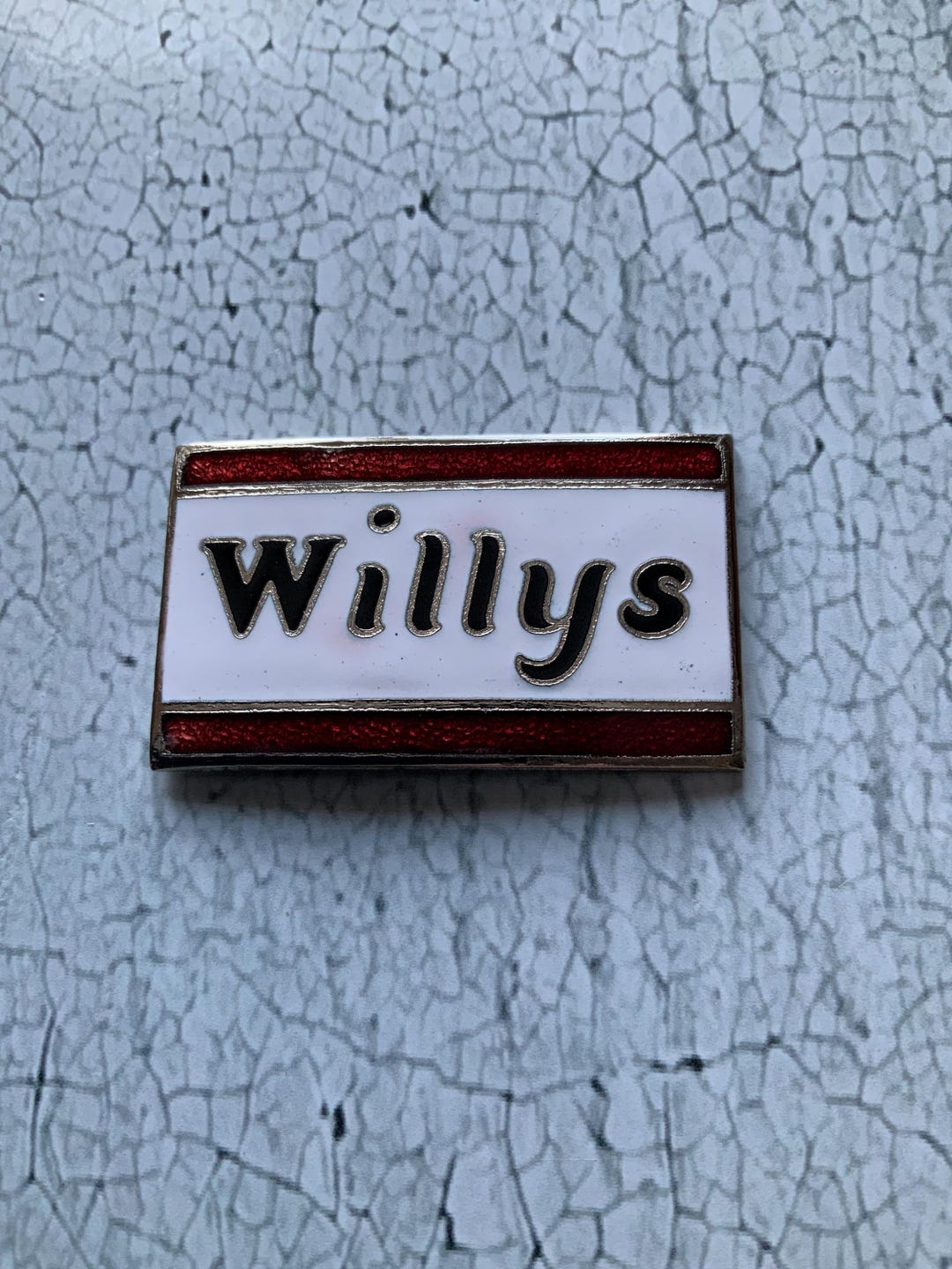 1930 Willys Emblem. First Series. Enamel on Metal. Classic Car Auto ...