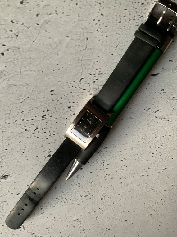 Cardinal All Steel watch. Black face. Stainless. With… - Gem