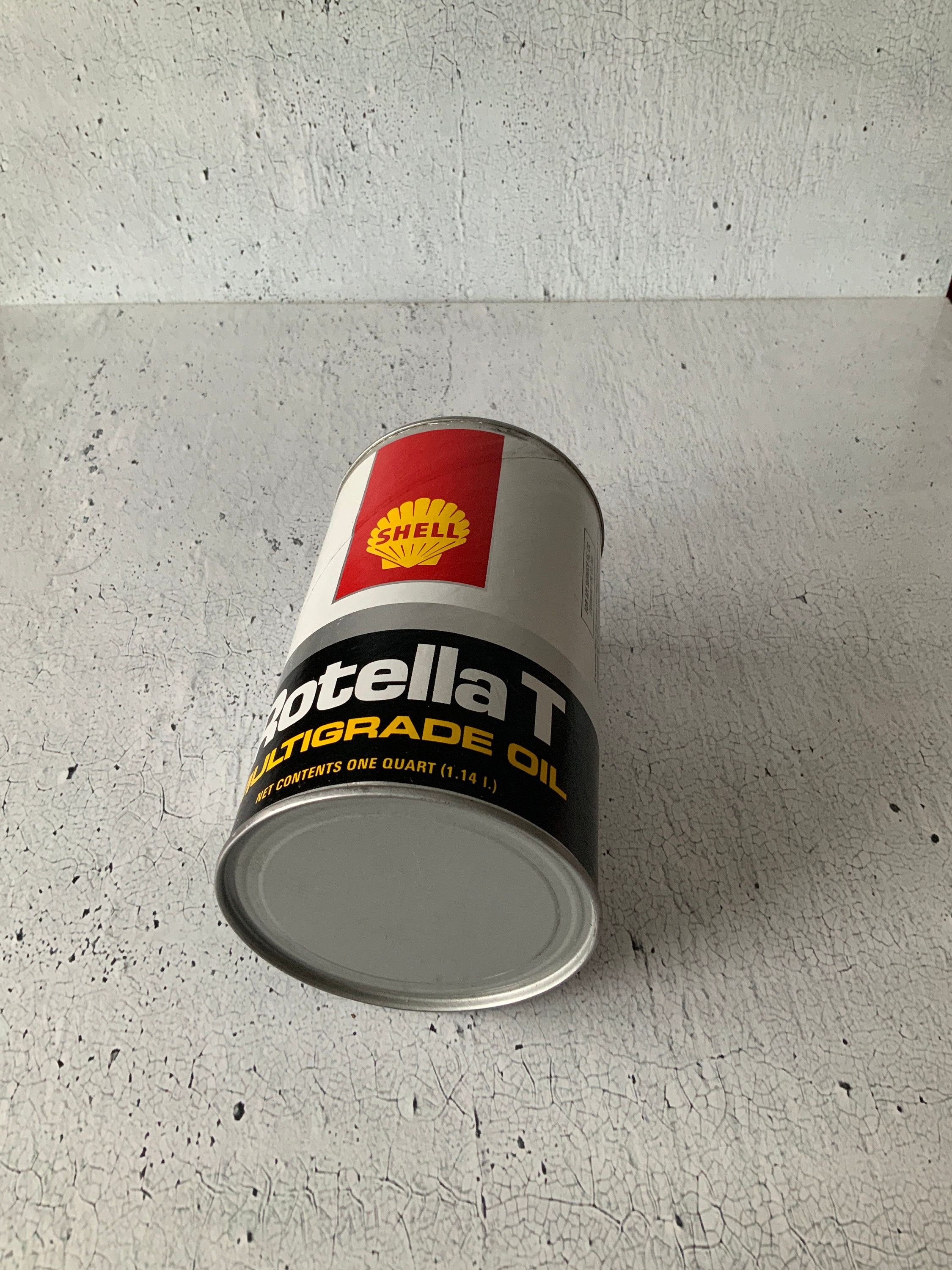 FULL Shell Rotella T Oil Can cardboard. Vintage Automotive. Gas and Oil ...