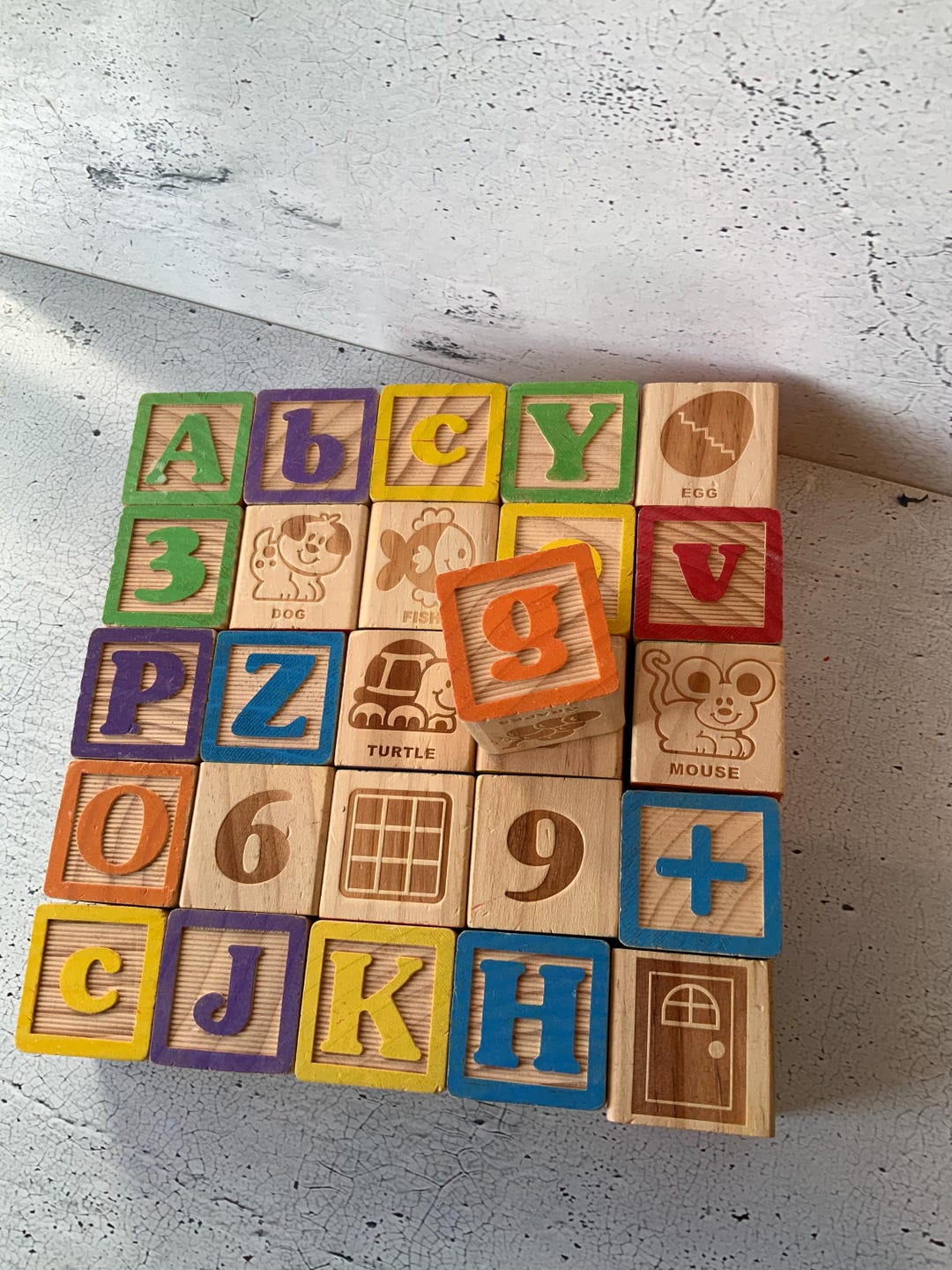 Wooden Alphabet Blocks. Classic Blocks. Dexterity Toys. Animal, Number ...