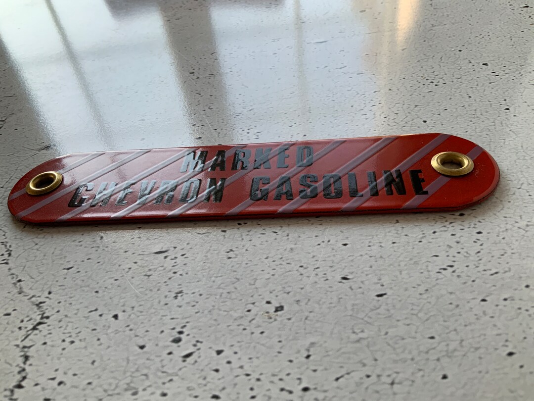 Chevron Tag. 1950s/60s. Enamel Over Metal. Fuel Supply. - Etsy