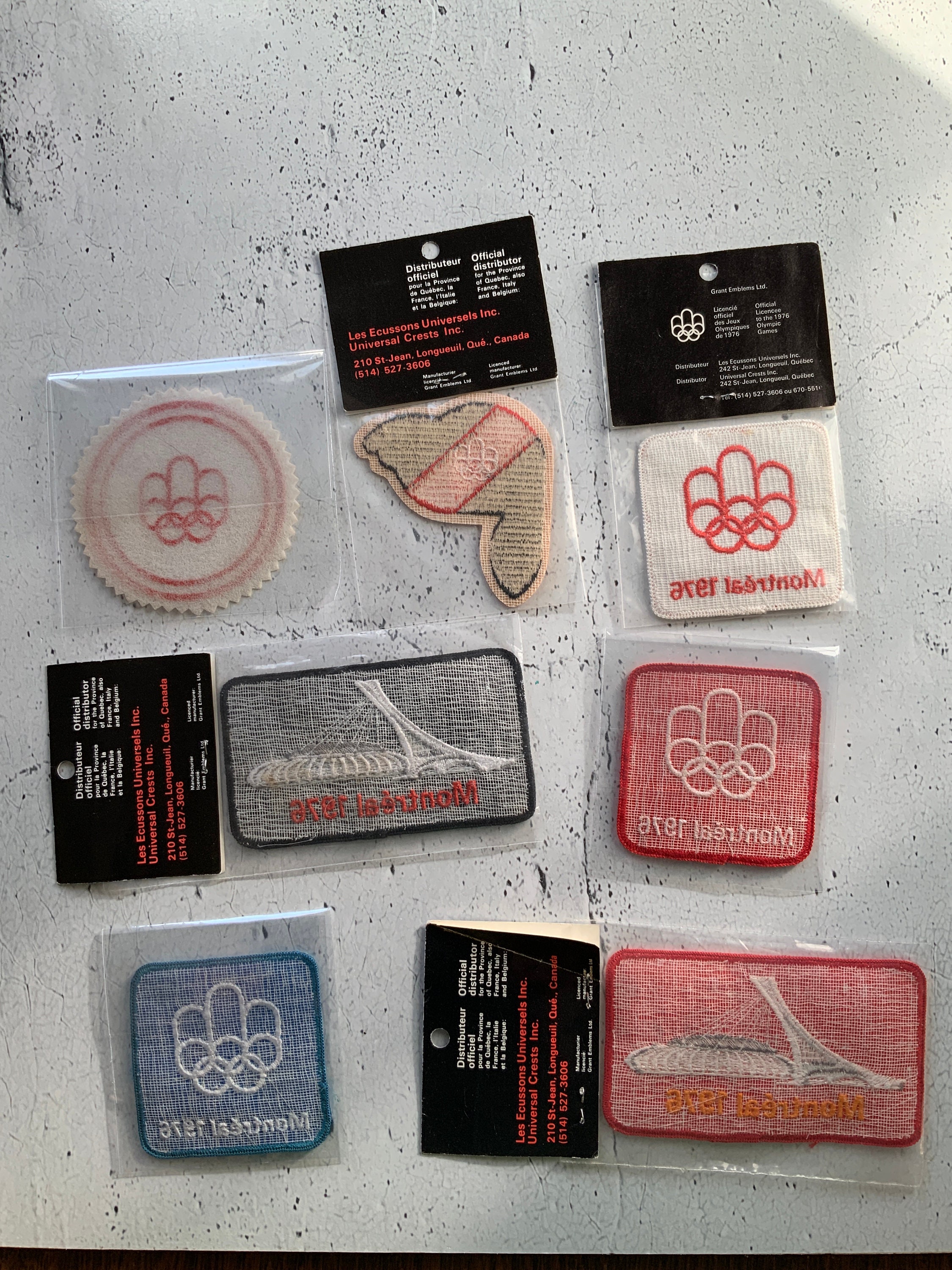 Olympic Crests 1976 Montreal. in Packaging. Never Opened 7 Crests. Red ...