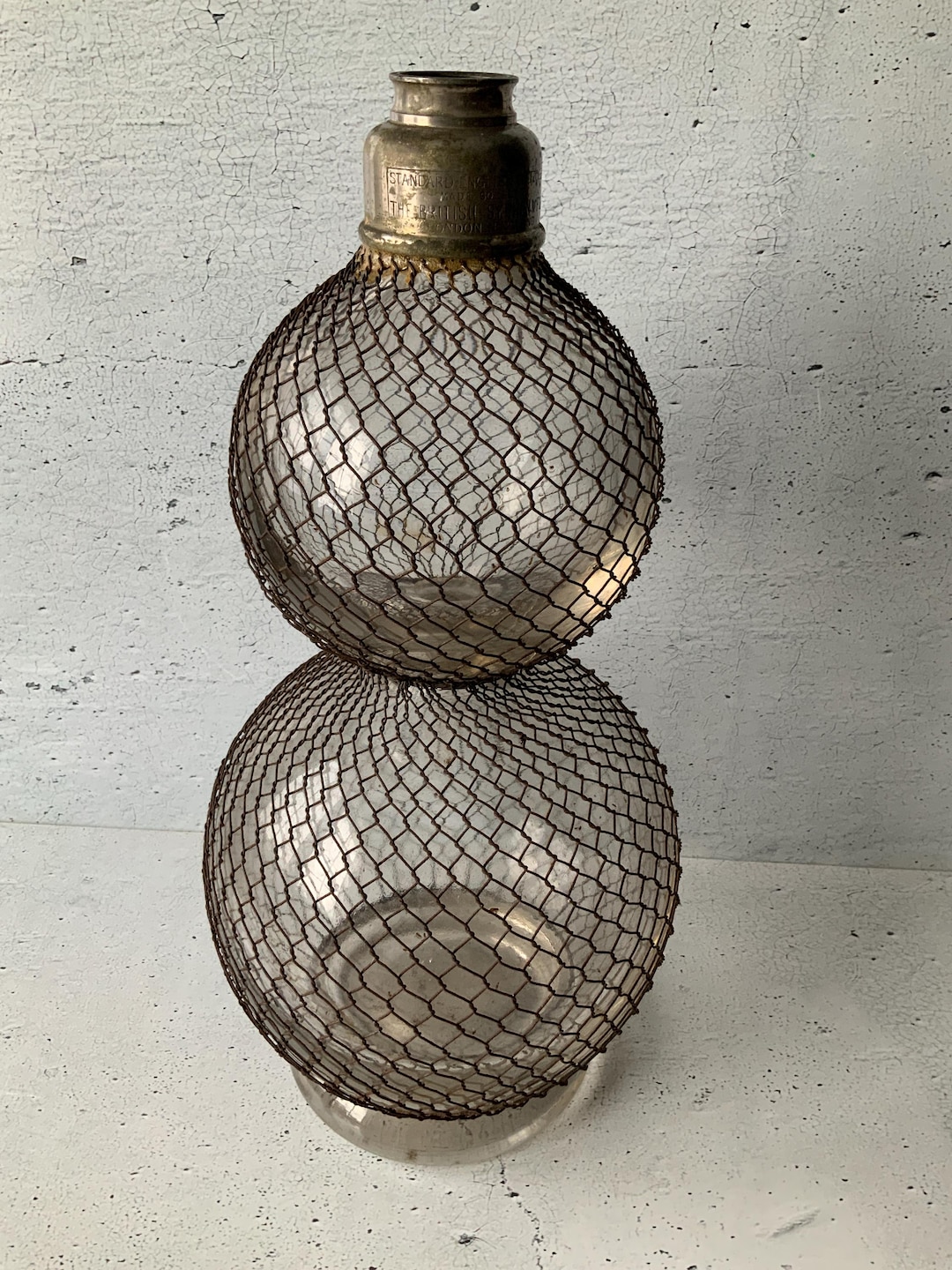 1890’s Siphon Spritzer Bottle. Double Bulb. Standard English ...