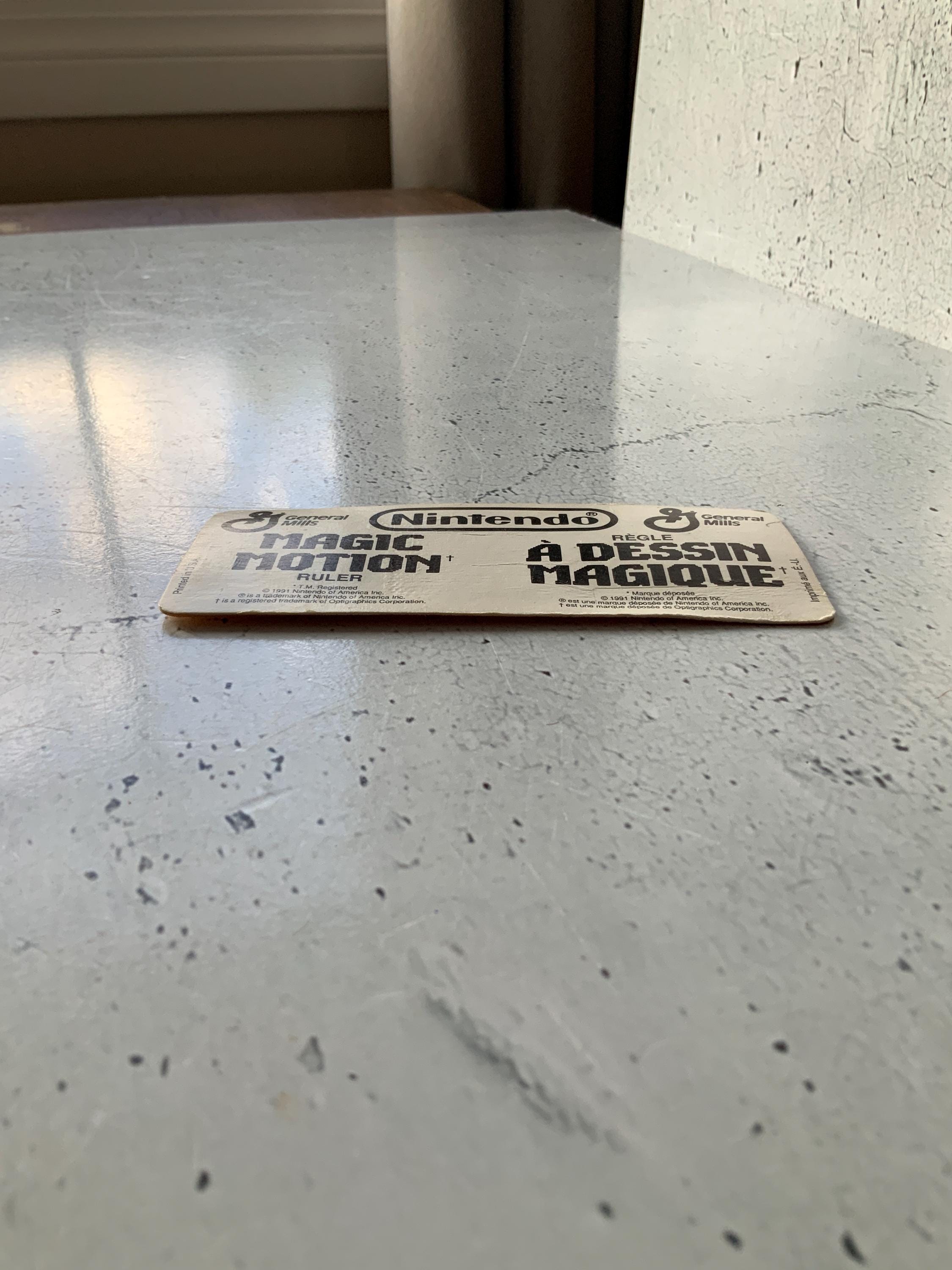1991 Mario Nintendo Magic Motion Ruler. General Mills. Nintendo ...