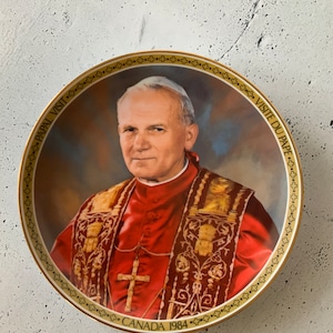 Pope John Paul II Plate. in As-new Condition. 1984 Papal Visit ...