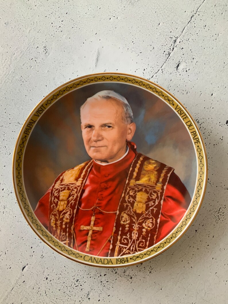 Pope John Paul II Plate. in As-new Condition. 1984 Papal Visit ...