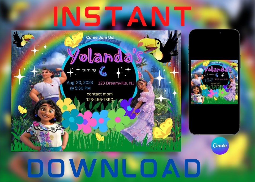 Encanto, Birthday Invite, Invitation - Etsy